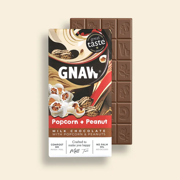 Gnaw Popcorn and Peanut Milk Chocolate Bar – À la table by Hanna
